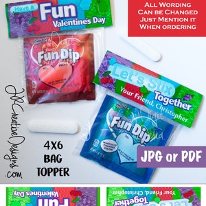 Fun Dip Valentine Card Printable Fun Dip Valentine Printable Card Kid ...