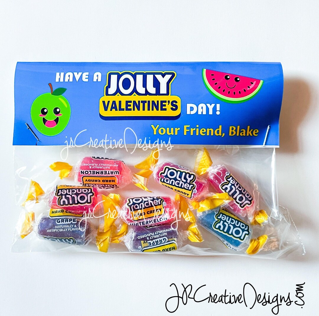 Jolly Rancher Valentine's Custom Kids Valentine's Printable Valentine ...