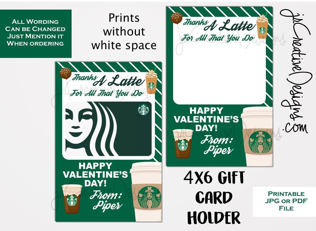 Teachers Valentine's Cards Coffee Giftcard Valentine Cards for Teachers ...