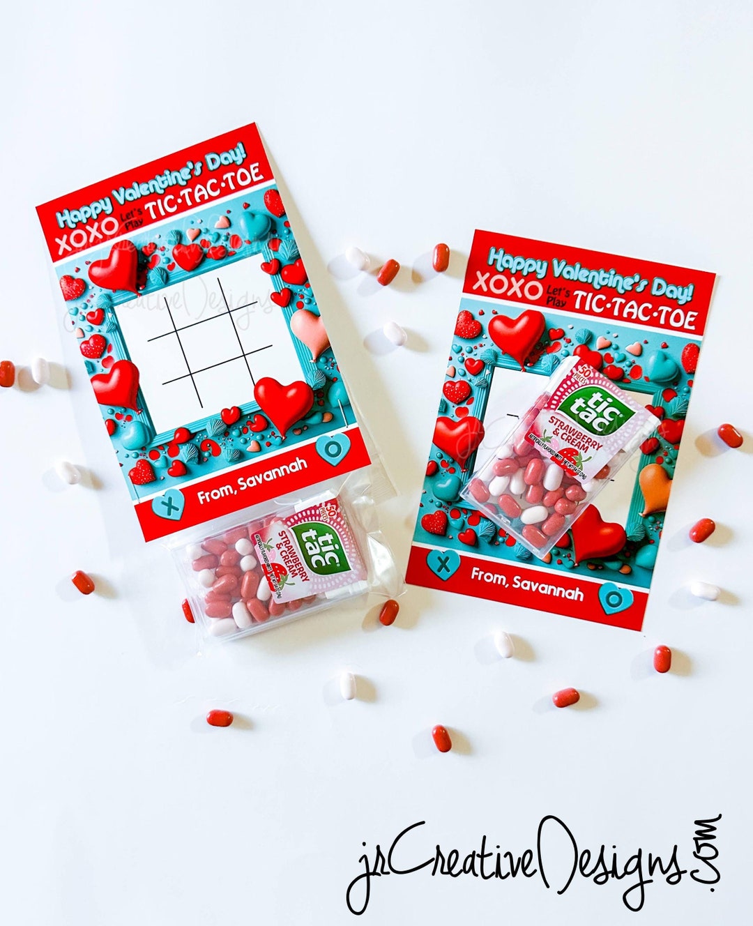Tic Tac Toe Valentine's Day Cards for Kids Valentine's Fun Valentines ...