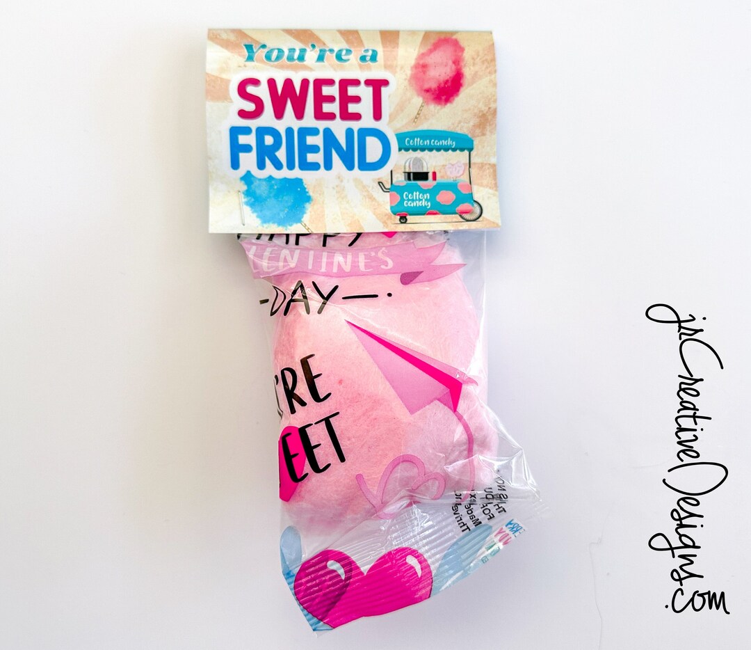 Cotton Candy Valentines Day Cards Printable Cotton Candy Valentines Day ...