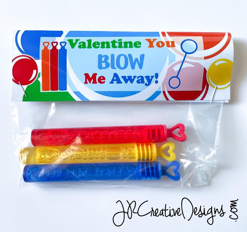 Bubbles Valentine’s Day Cards Printable Bubbles Valentine’s Day Bag ...