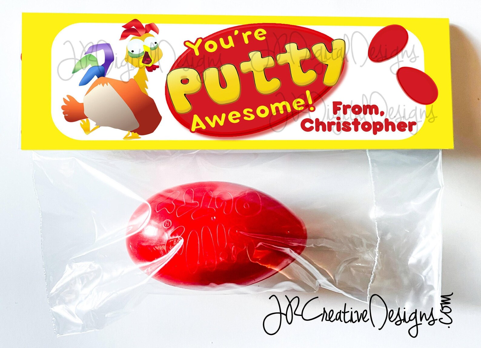 Kids Valentine's Cards Sillly Putty Valentine Cards for Kids Valentine ...