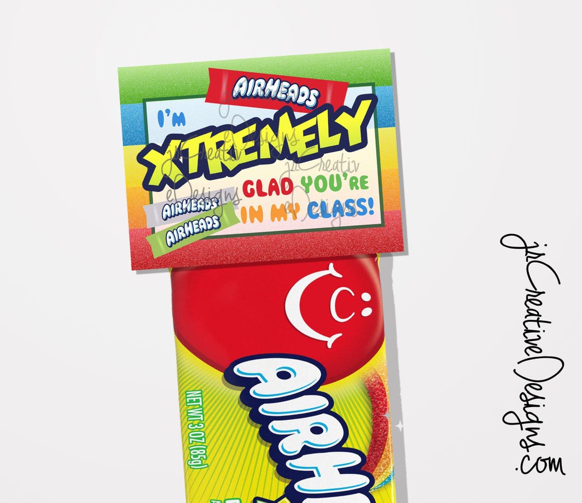 Airheads Valentine’s Day Cards Printable Airheads Valentine’s Day Bag ...