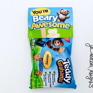 Teddy Grahams Valentine’s Day Bag Topper Teddy Graham Valentines Day ...