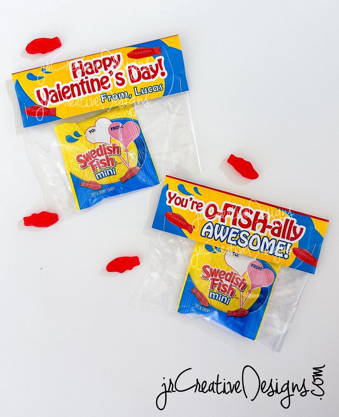 Kids Valentine's Cards Swedish Fish Valentine Cards for Kids Valentine ...