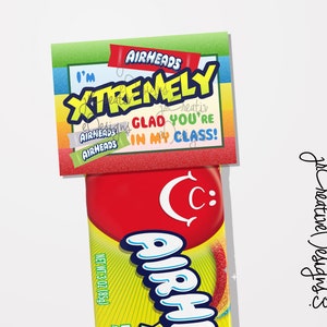 Kids Valentine's Cards Airheads Valentine Cards for Kids Valentine's ...