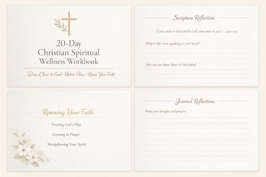 20-day Christian Spiritual Wellness Workbook: A Faith-based Journey of ...