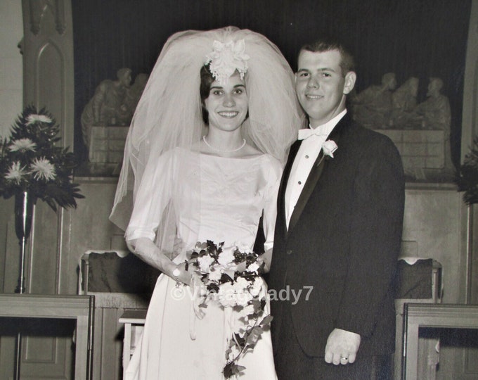 Vintage Photo 1965 Wedding Bride & Groom ARCHIVE of PHOTOGRAPHER One of ...