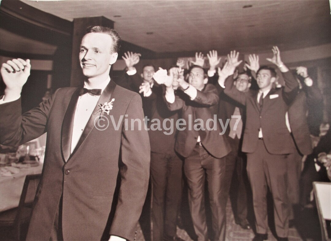 Vintage Photo 1966 Groom Tossing the Garter Wedding ARCHIVE of ...