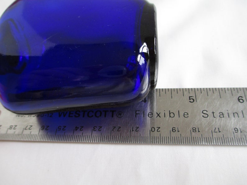 Antique Victorian Cobalt Blue Glass Perfume Flask With Brass Flip Top ...