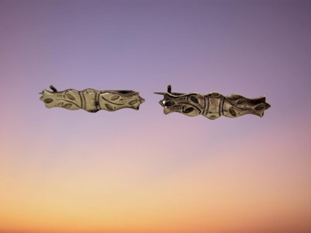 Antique 1800's Cuff Pins Collar Pins Small Bar Pin Brooch Unusual ...