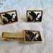 Swank Cufflink Set Ducks Gold Enamel Cufflinks & Tie Clip Extremely ...