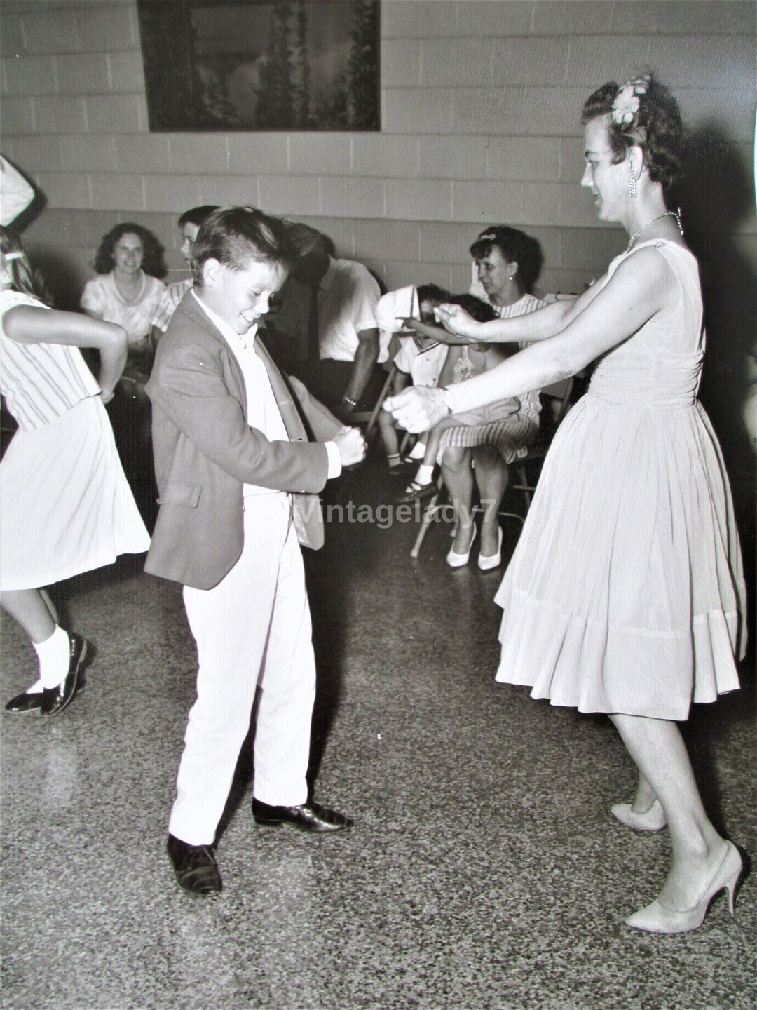 Vintage Photo 1966 Wedding Reception Mom Dancing With Young Son Archive ...