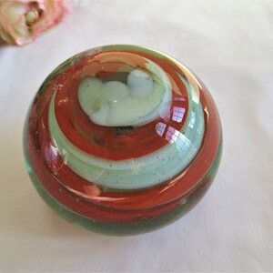 Vintage Paperweight Marble Swirl Paperweight With Pontil Hand Blown ...