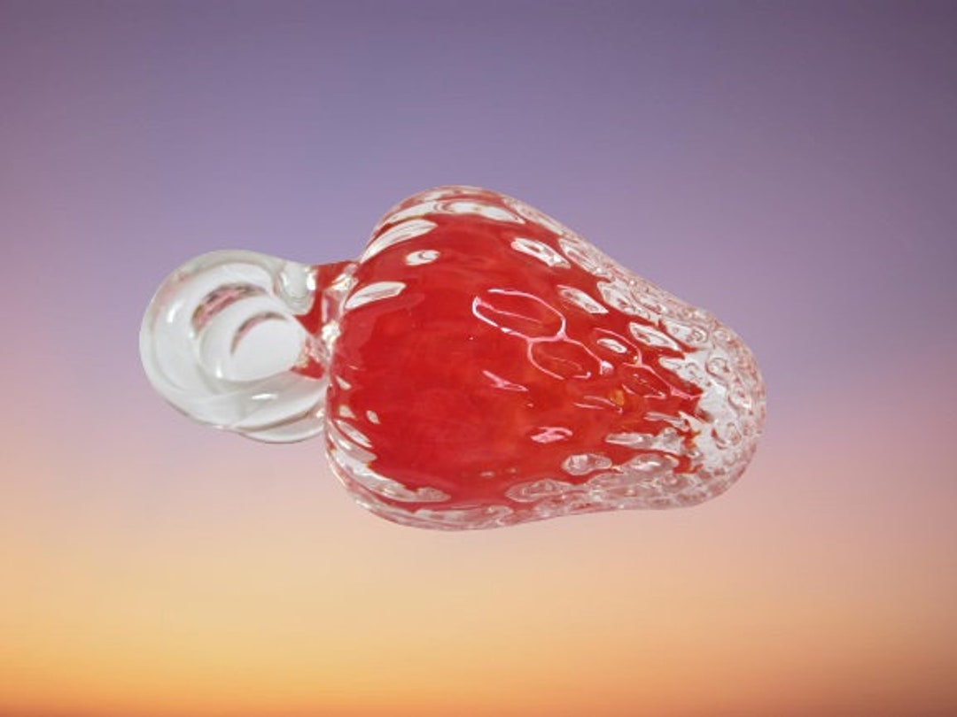Vintage Paperweight Stunning LEVAY Strawberry Red Art Glass Paperweight ...