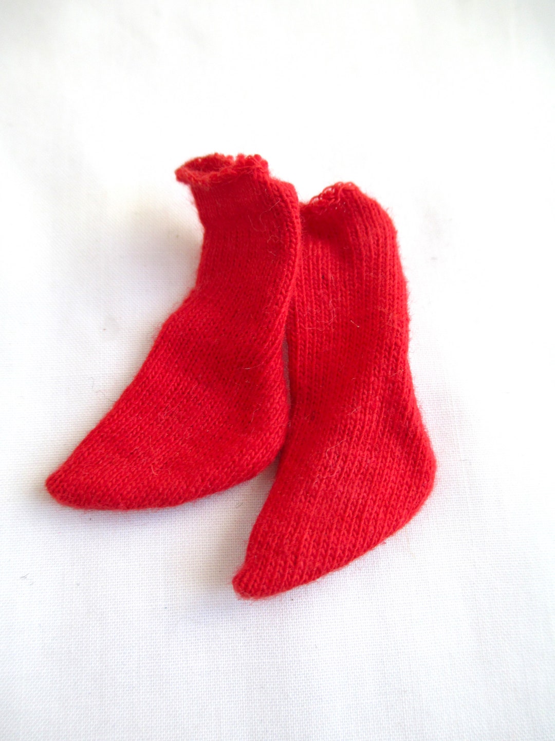 Vintage 1960s Ken Red Knit Socks Mattel Barbie Doll Clothes Accessories ...