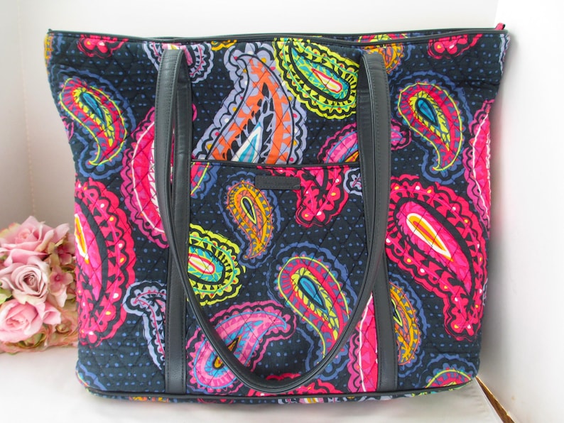 Vera Bradley Twilight Paisley Stunning Paisley Large Tote Traveler ...