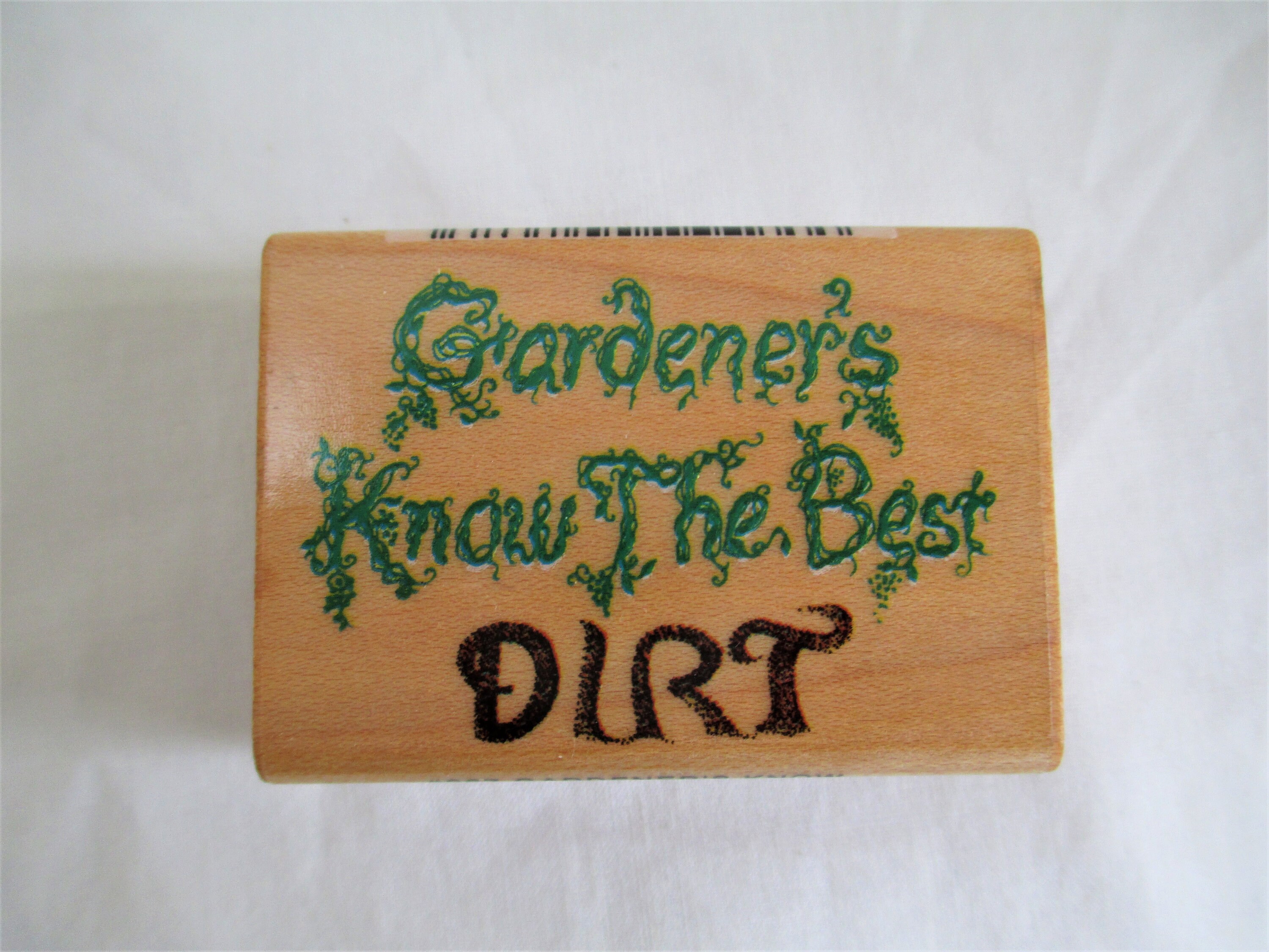 Paper, Party & Kids Clay Rubber Stamp Gardeners Know The Best Dirt ...