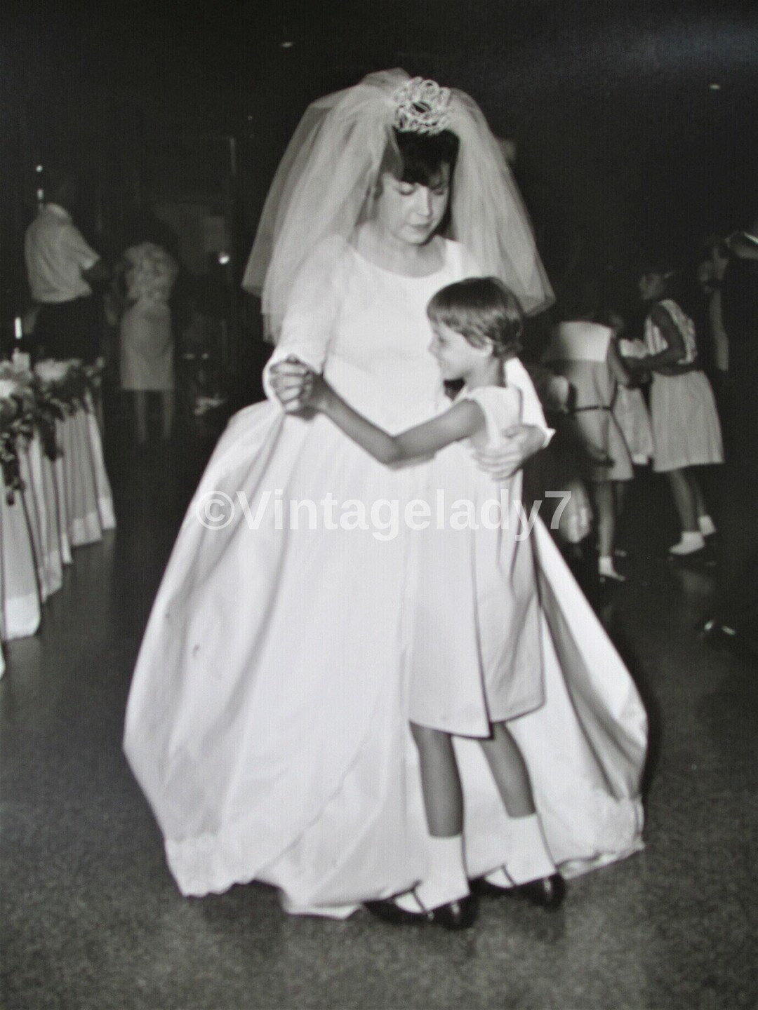 Vintage Photo 1966 Bride and Flower Girl Dancing Archive of ...