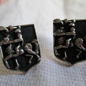 Vintage Swank Designer Collection Silver Enamel Knight on Horse Large ...