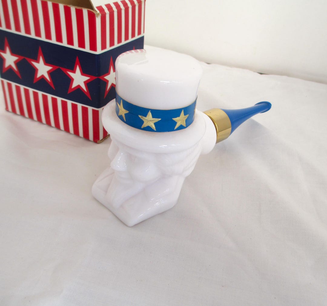 Avon Vintage Uncle Sam Cologne Bottle Pipe Shaped Bottle, With Deep ...