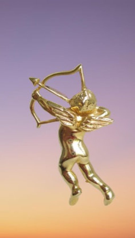 Vintage cherub bow and - Gem