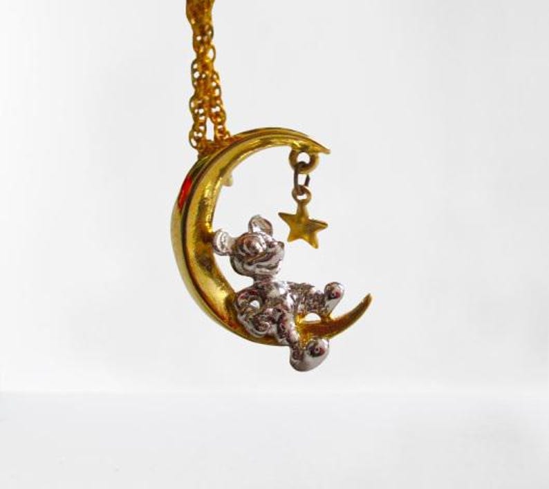 Vintage Walt Disney Mickey Mouse Necklace Pendant - Authentic Disney ...