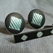 Swank Cufflinks and Tie Clip Set Enamel Geometric Designer Collection ...