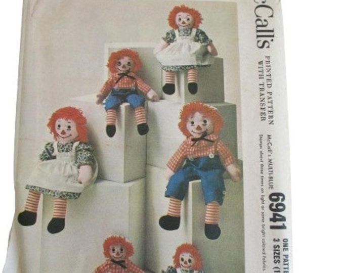 Mccall's 6941 Sewing Pattern, Raggedy Ann Doll Pattern, Raggedy Andy ... Mccall's 6941 Sewing Pattern, Raggedy Ann Doll Pattern, Raggedy Andy ...