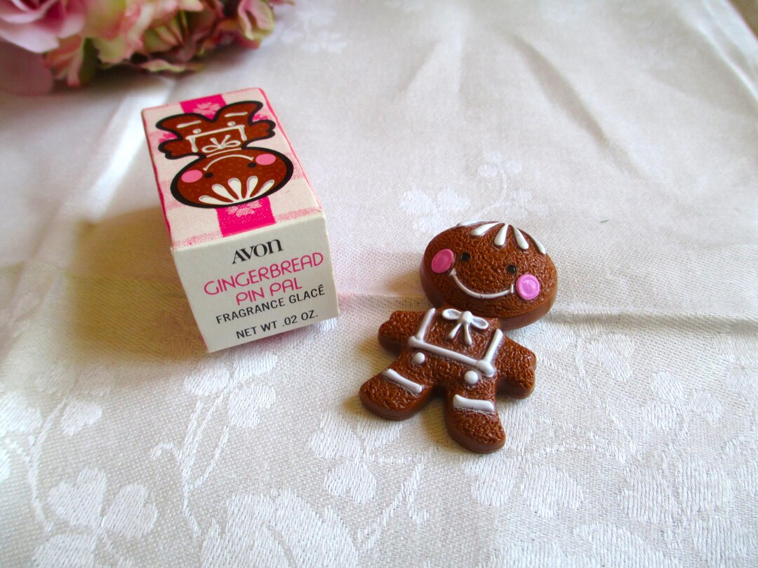 Avon Vintage 70s Avon Gingerbread Man Pin Pal Fragrance Pin Brooch Avon ...