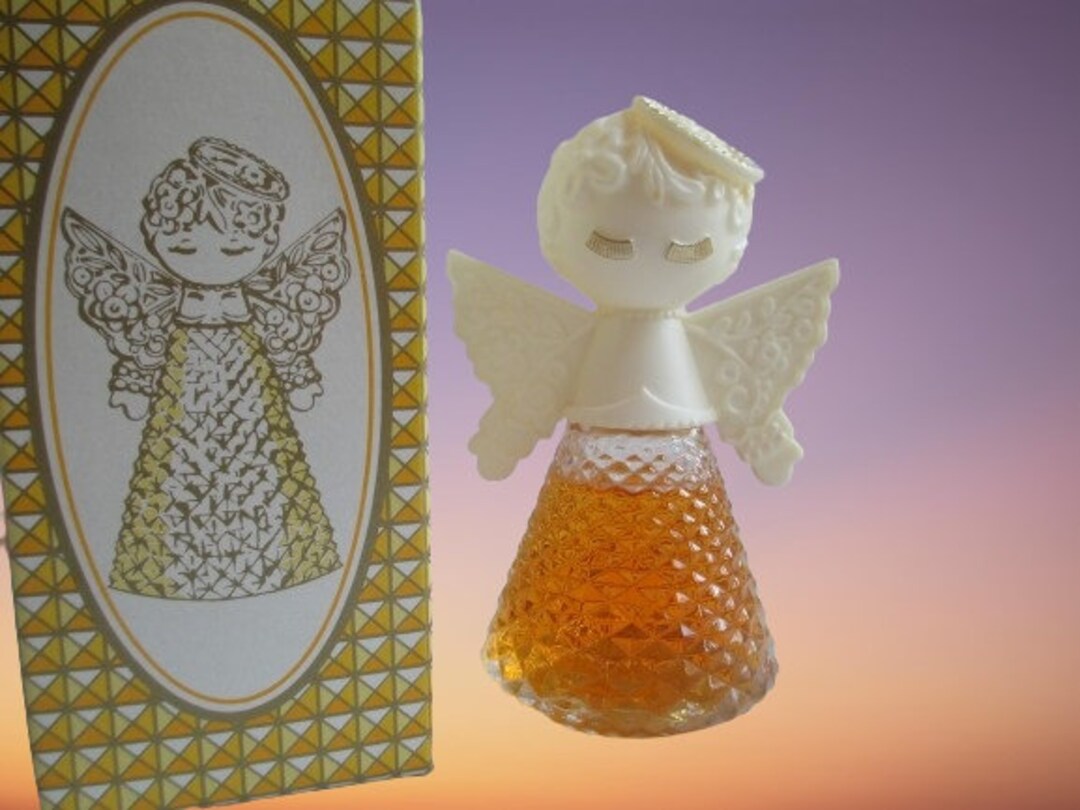 Avon Heavenly Angel Perfume Bottle With Sweet Honesty Collectible ...