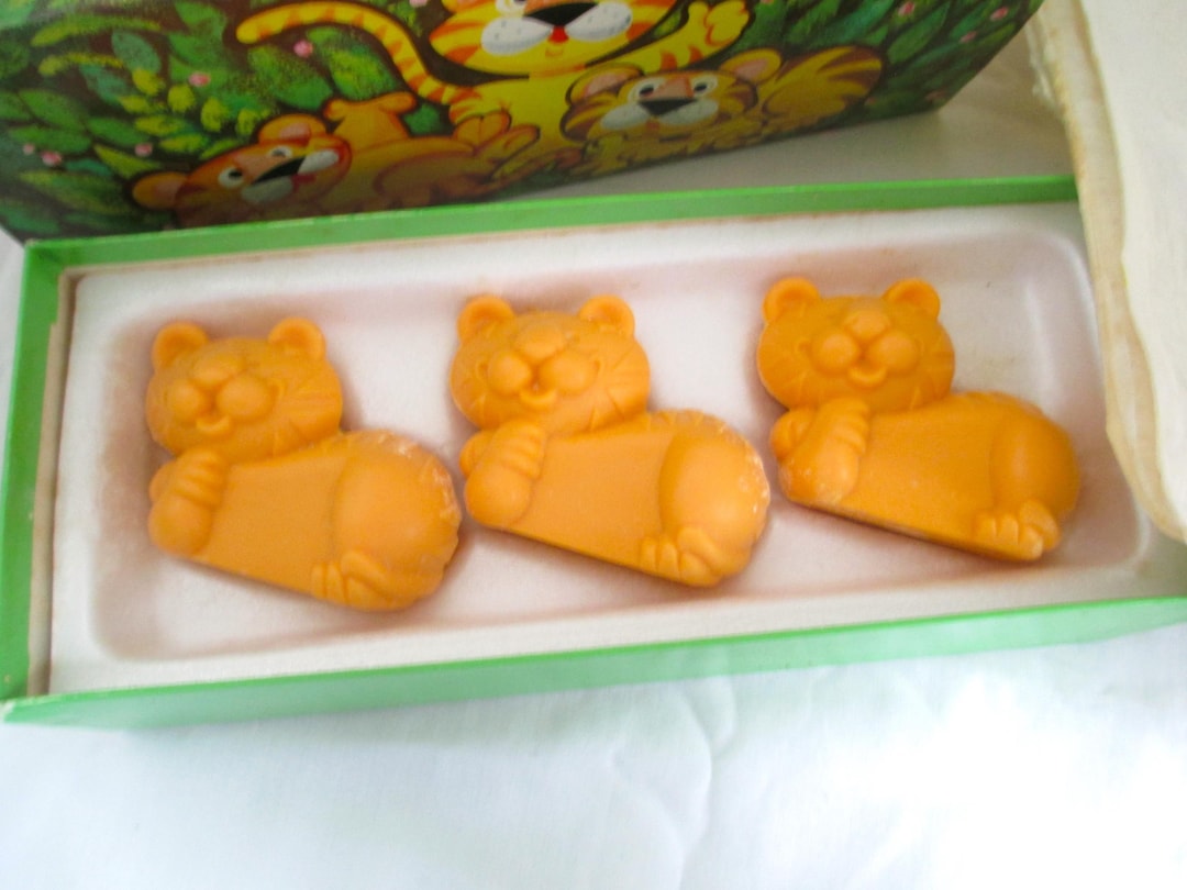 Avon Vintage Tubby Tigers 3 Fragranced Soaps Boxed Set in Original Box ...