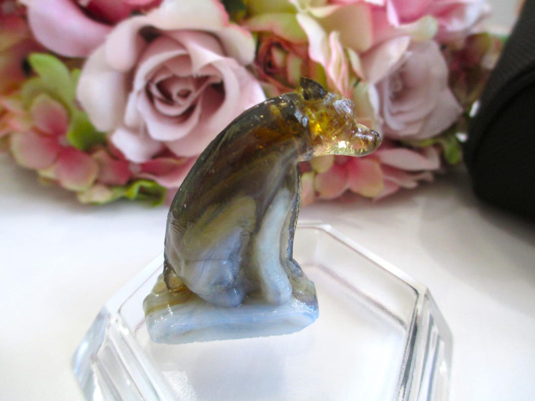 Vintage Victor Nipper Dog Mini Slag Art Glass Rare Figurine Collectible ...