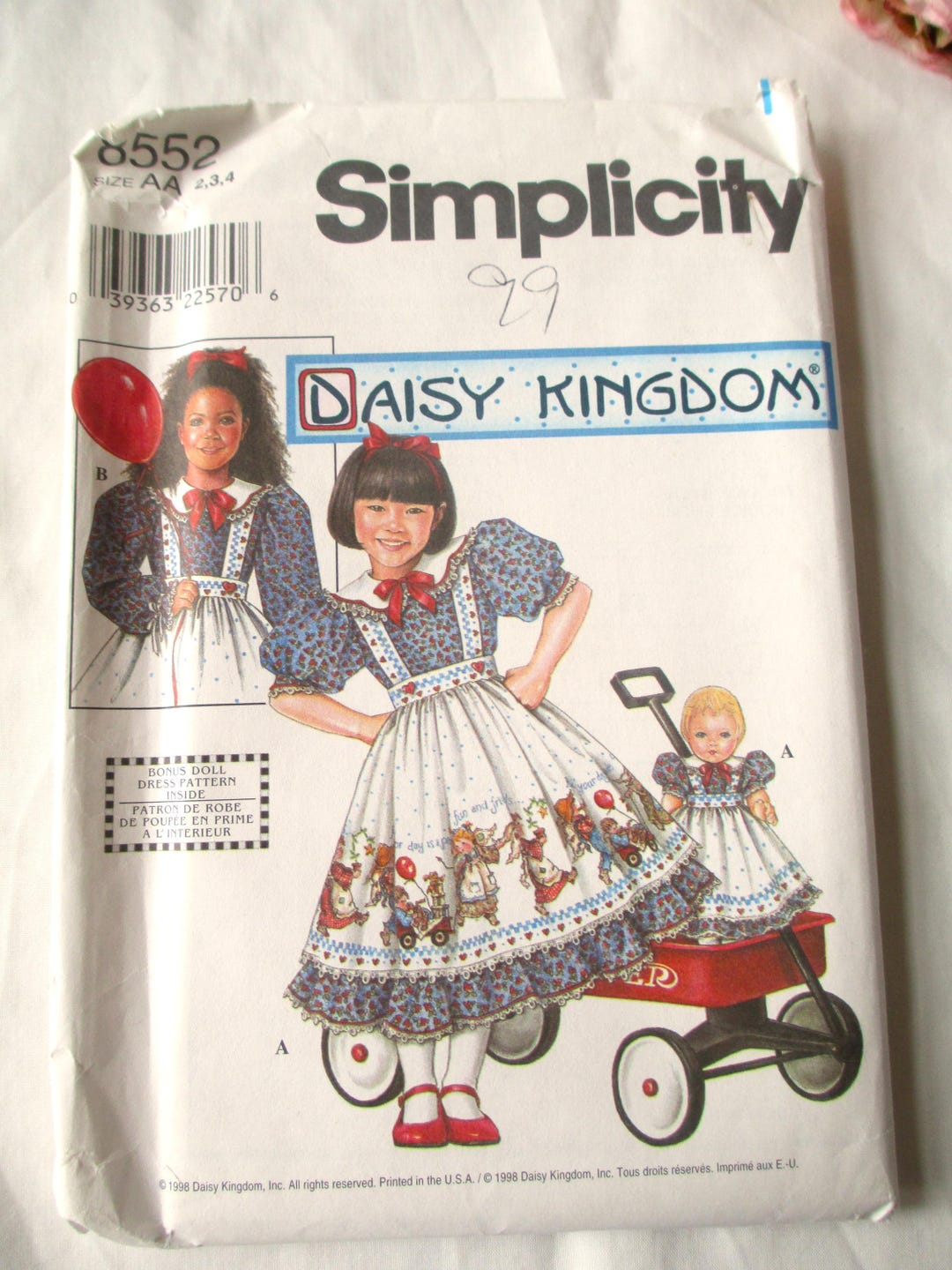 Simplicity Pattern 8552 Daisy Kingdom Dress and Doll (18 Inch) Dress ...