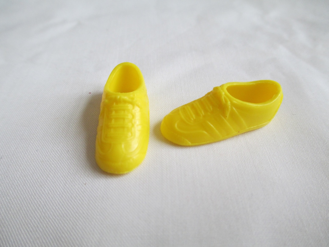Barbie Doll Yellow Tennis Shoes Vintage - Etsy
