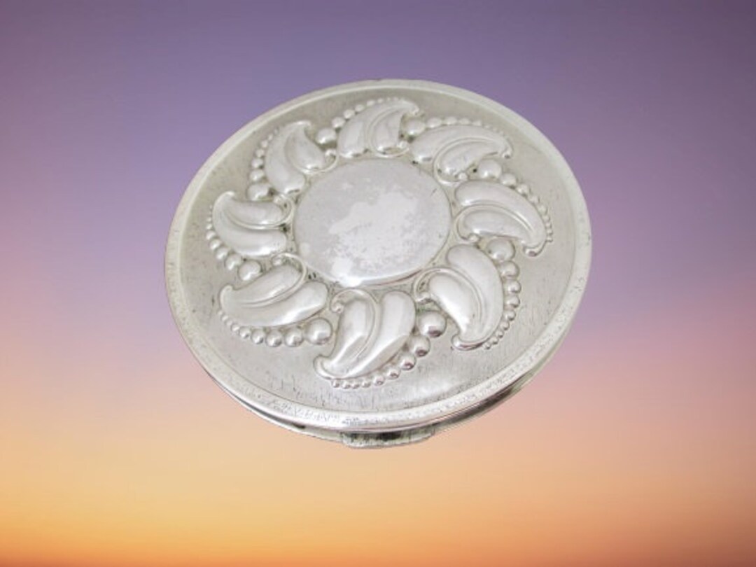 Vintage 1950s Sterling Silver Rex Powder Compact, Vintage Makeup ...