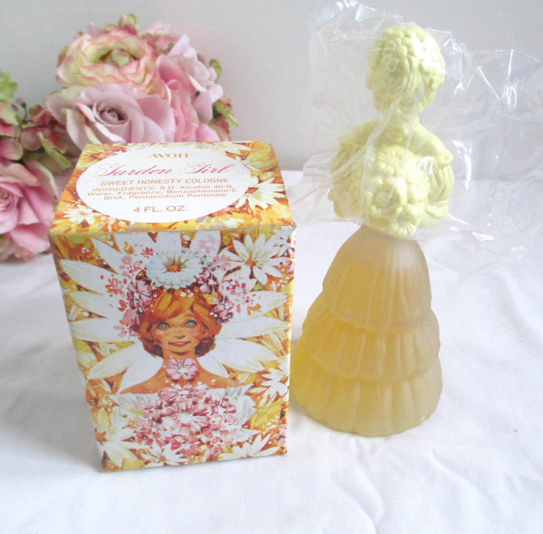 Avon Vintage Garden Girl Sweet Honesty Cologne Glass Bottle and ...