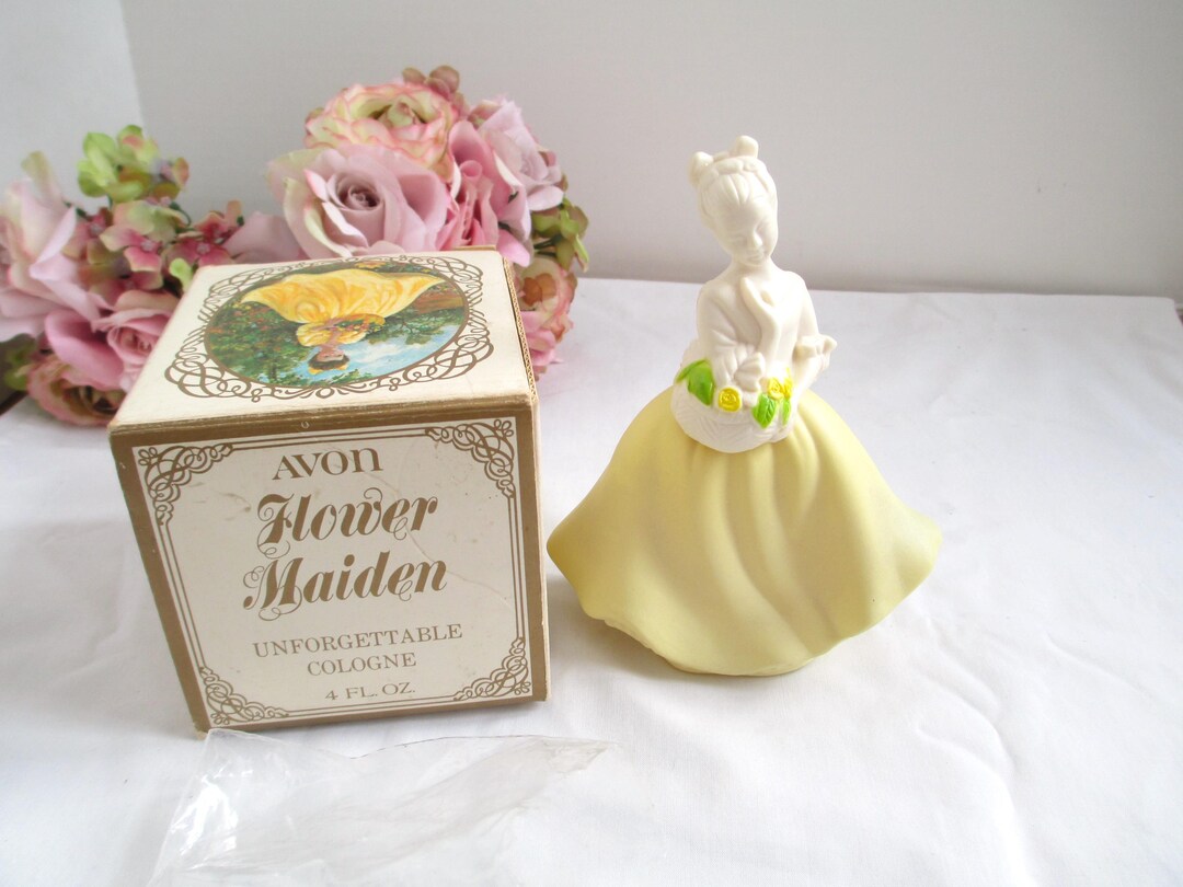 Avon Flower Maiden Unforgettable Cologne Full Perfume Cologne Decanter ...
