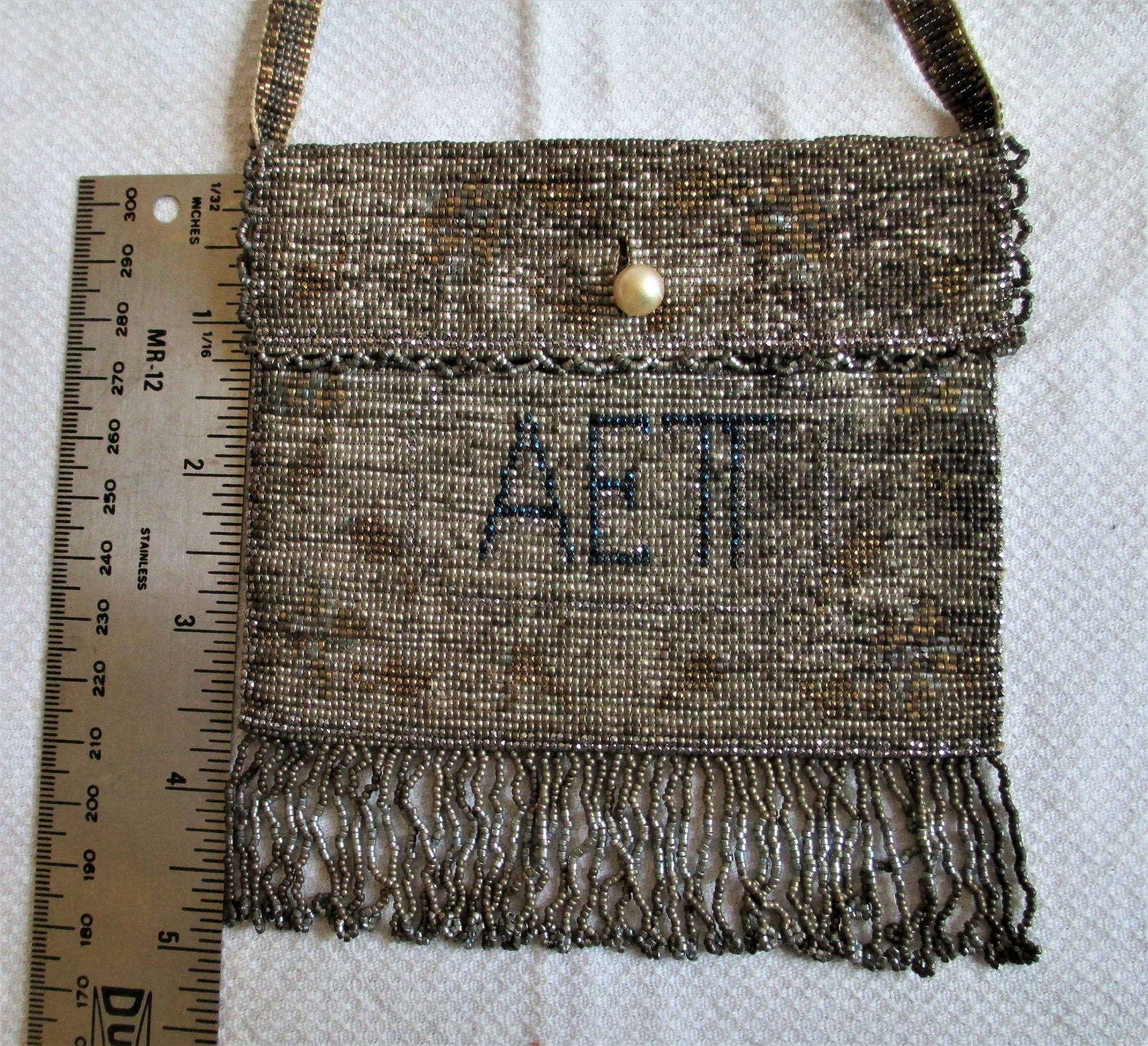 Antique Victorian Steel Beaded Sorority Greek Purse Handbag | Etsy