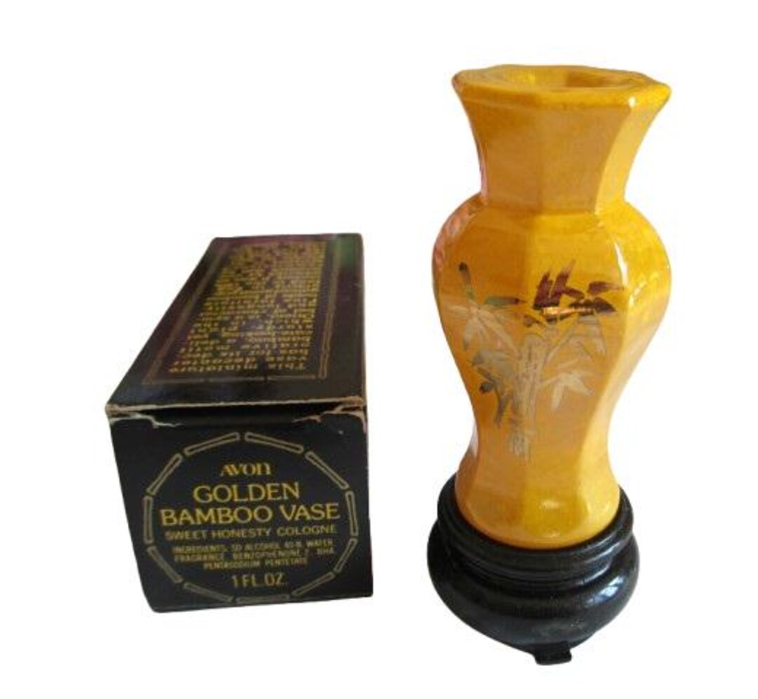 Avon Golden Bamboo Sweet Honesty Cologne in Original Box Collectible ...