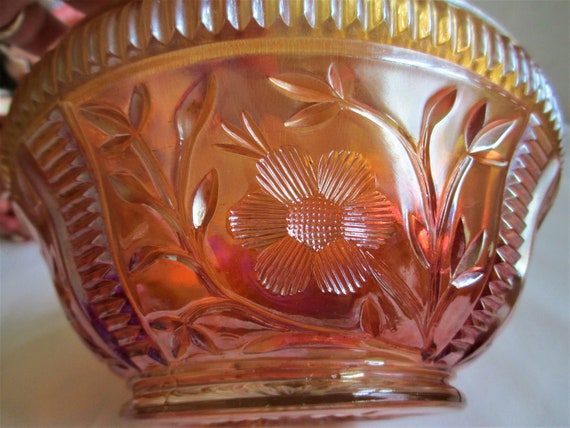 Antique Carnival Glass Intaglio Daisy Sowerby Carnival Glass - Etsy