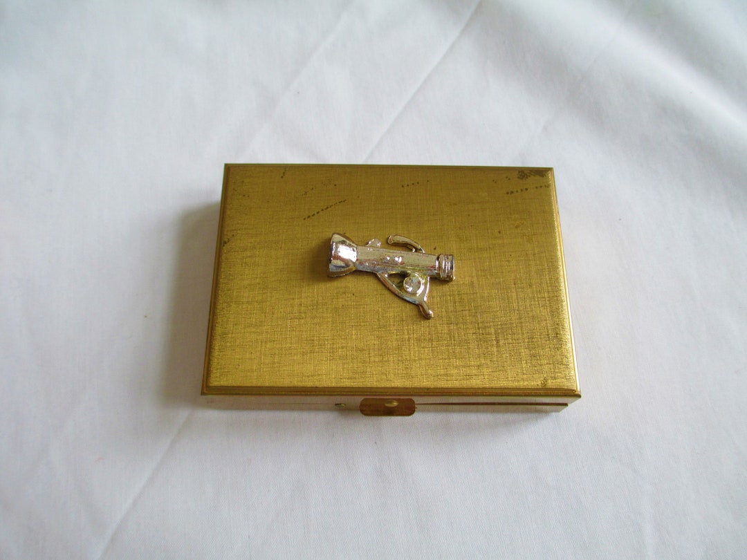 Vintage Compact Rhinestone Zell Fifth Avenue Face Powder Compact Zell ...