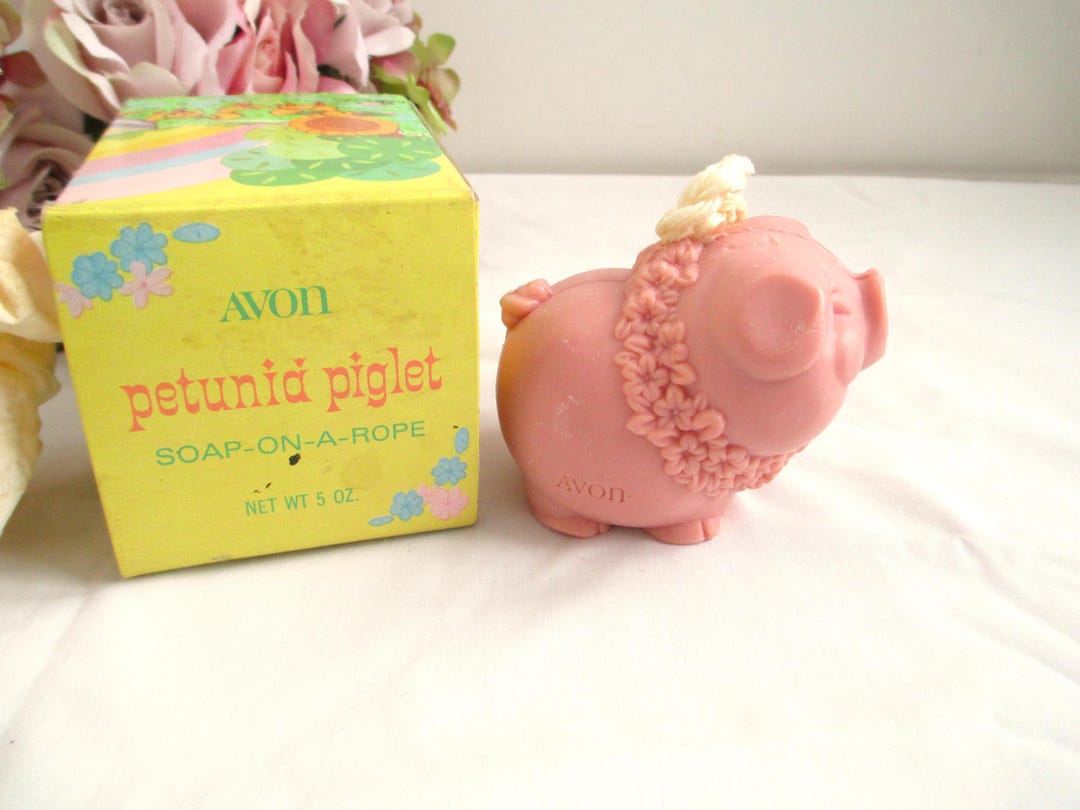 Avon Vintage Petunia Piglet Soap on A Rope Vintage Avon Vintage Pig ...