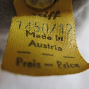 Vintage Steiff Elephant Ear Button Tag Mohair Adorable | Etsy