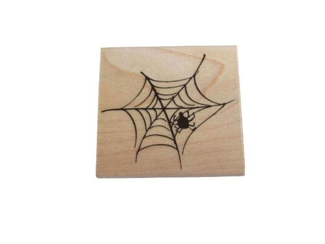 Spider in Web Hero Arts Rubber Stamp Wood Mount Rubber Stamp NOS ...