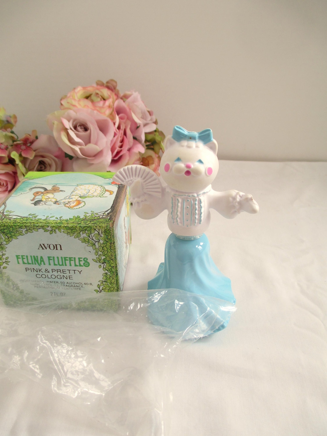 Avon Felina Fluffles Decanter Pink & Pretty Cologne in Original Box ...