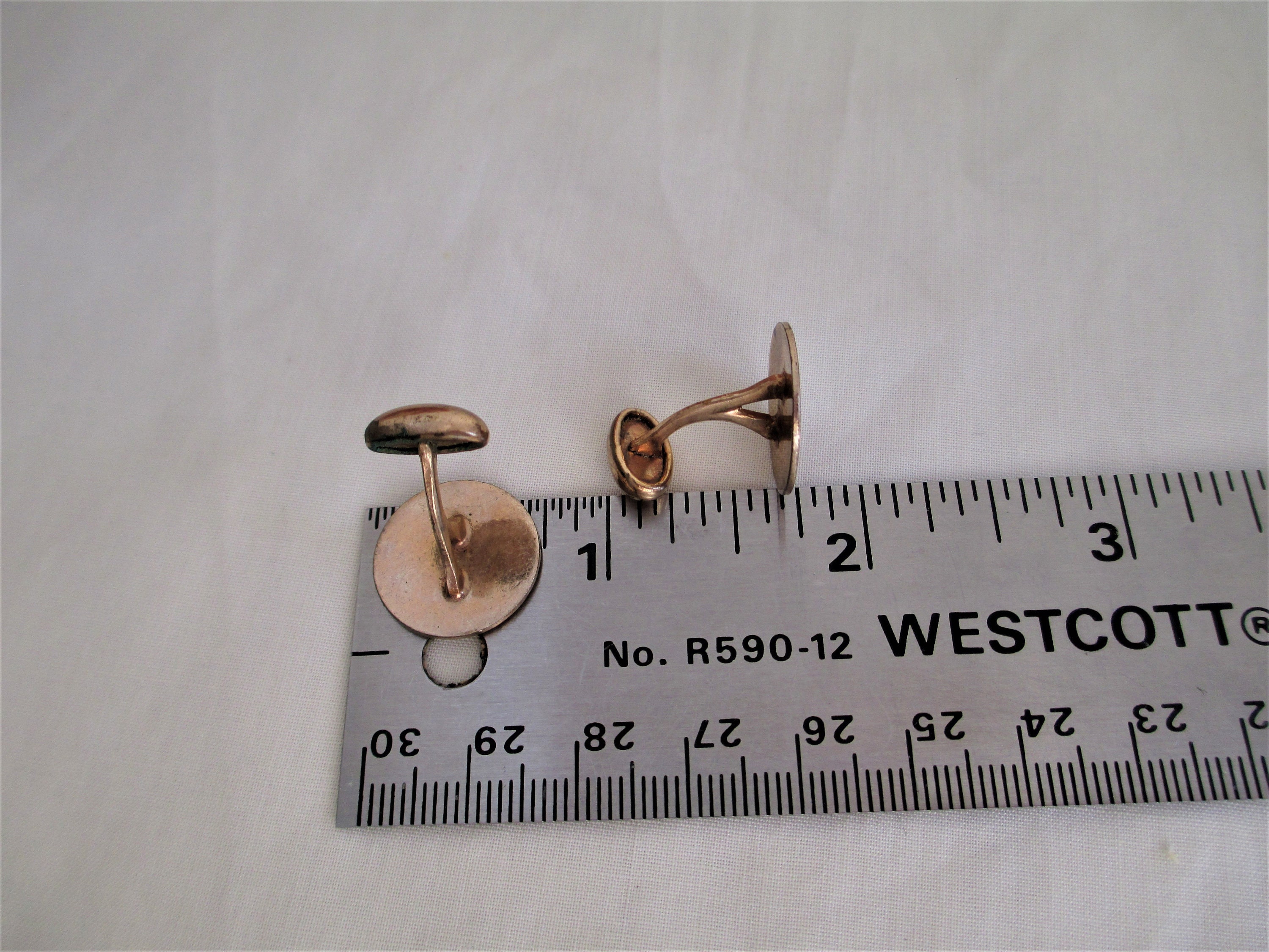 Brotherhood of Locomotive Engineers Enamel Cufflinks RARE Antique Bean ...
