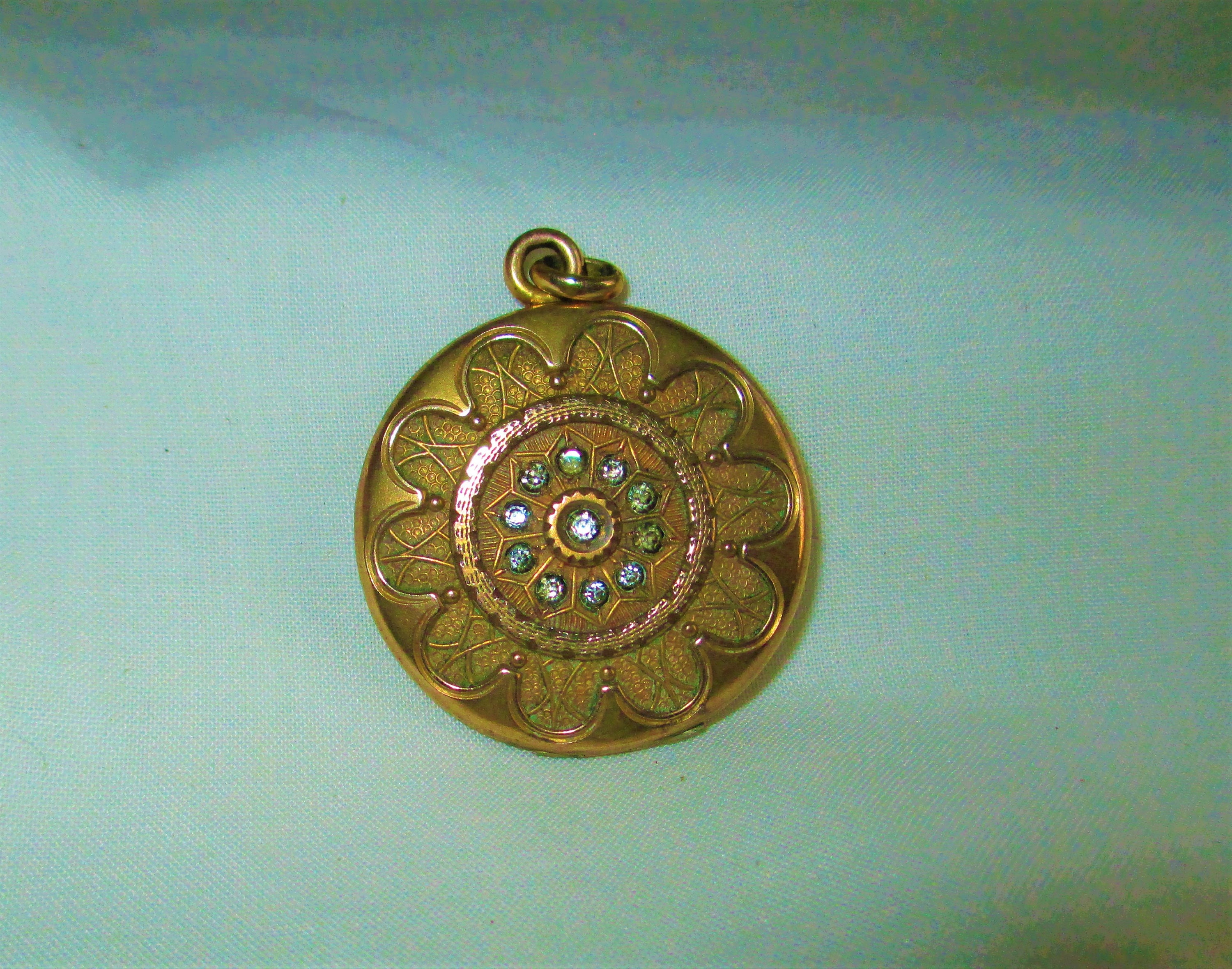 Antique Locket Pendant Stunning Gold Filled Victorian Paste | Etsy