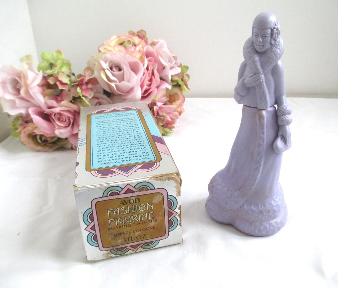 Avon Fashion Figure Roaring Twenties Decanter Topaz Perfume Cologne ...